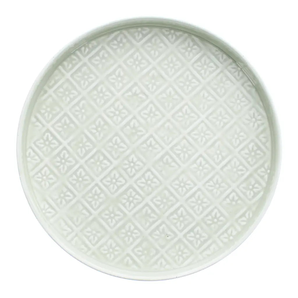 Round Enamel Tray in Pale Grey – Camperdown Lane
